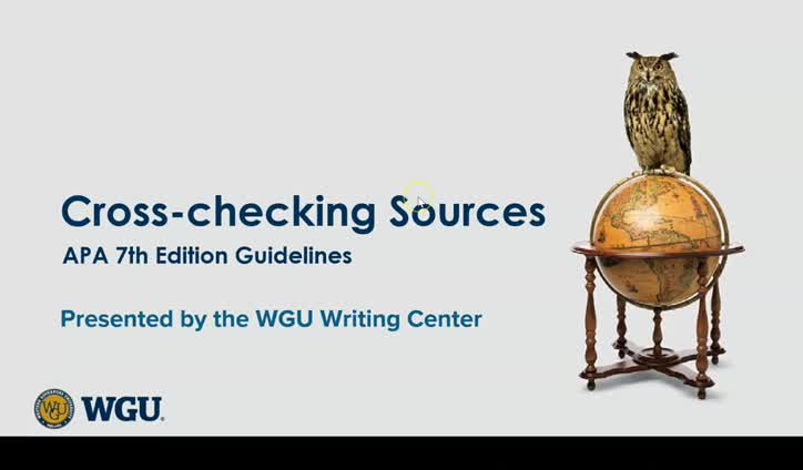 Cross-checking Sources