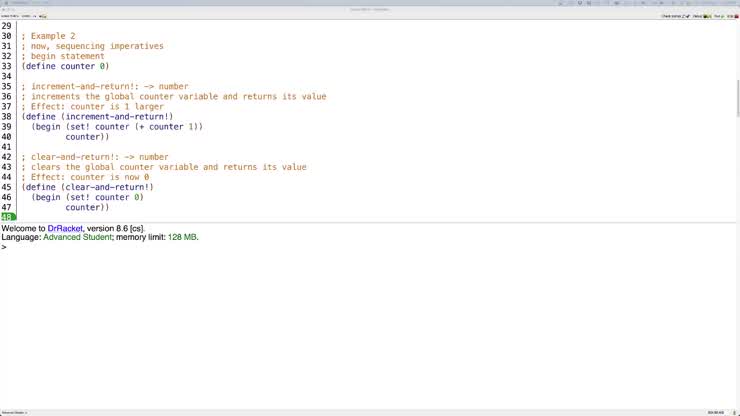 Lecture 19.3 Using begin (sequencing)
