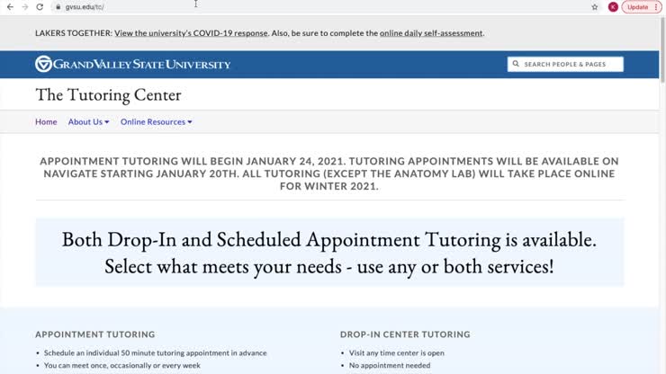 Accessing Tutoring (Winter 2021)