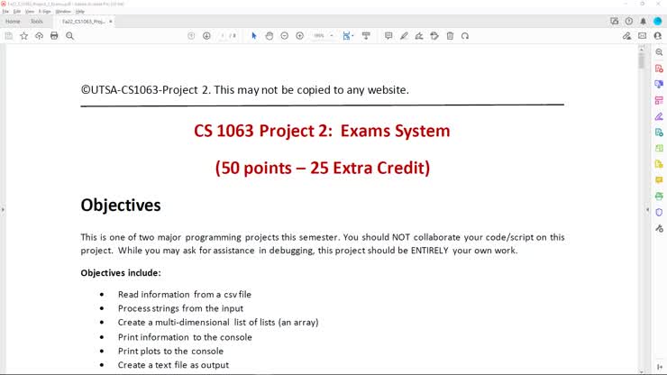 Project 2 Test Script
