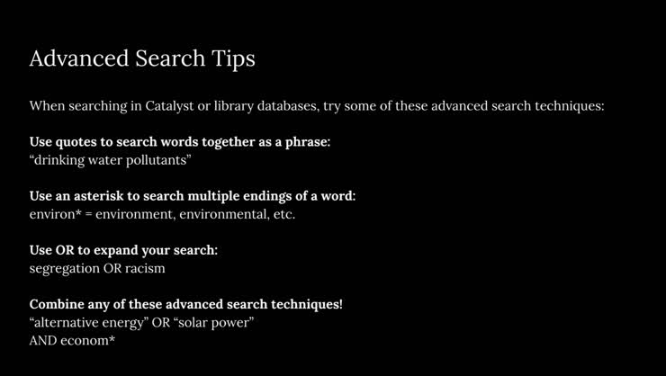 Advanced Search Tips