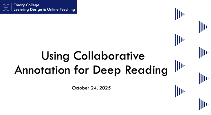 Using Collaborative Annotation for Deep Reading