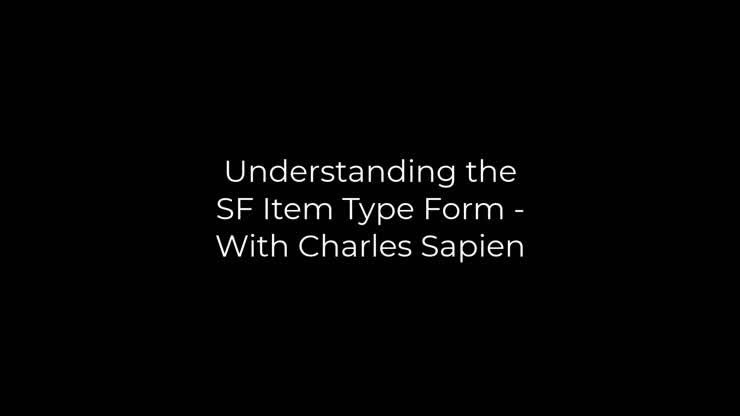 Understanding the Item Type Form