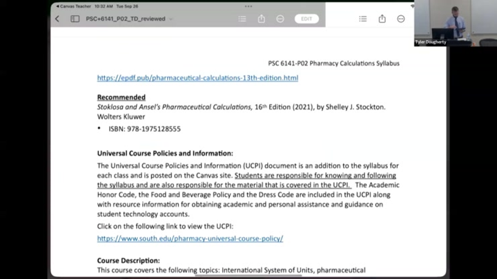 Pharmacy Calculations Intro to course, Fundamentals, SI units,