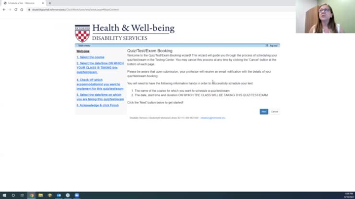 Disability Services Student Portal Book a Quiz/Test/Exam in the Testing ...