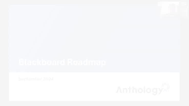 Blackboard Roadmap Update (for Higher Ed) - September 2024