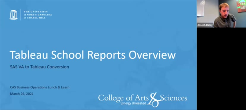 Lunch and Learn: Tableau School Reports Overview