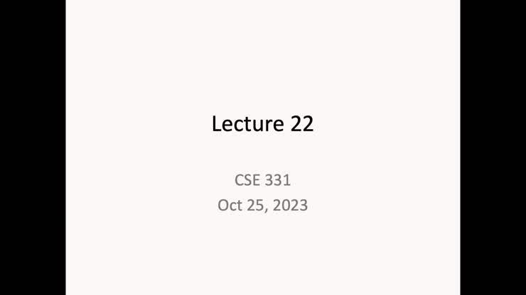 CSE331 on 10/25/2023 (Wed)