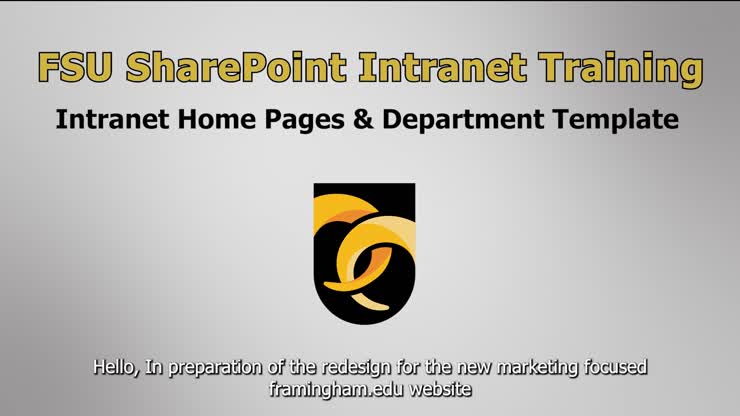 Home Pages and Dept Template