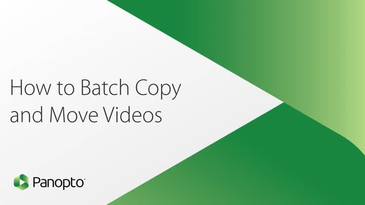How to Batch Copy and Move Videos