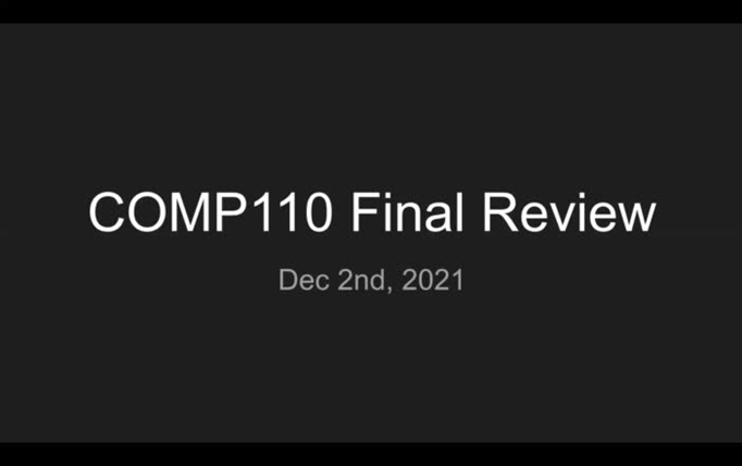 COMP 110 Review