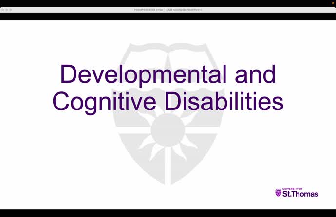 Developmental and Cognitive Disabilities