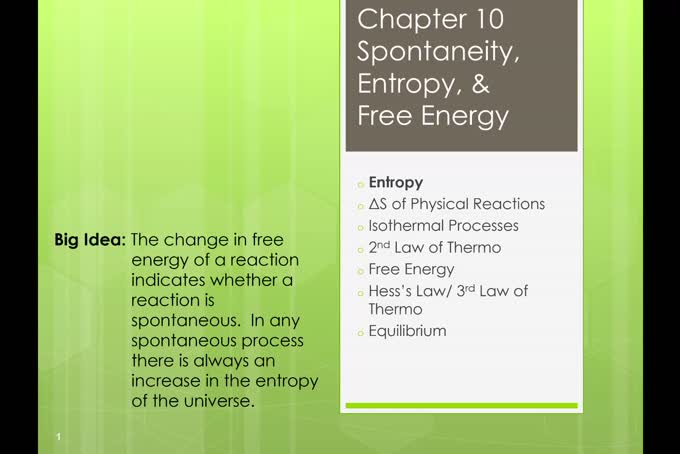 Chapter 10 - Entropy