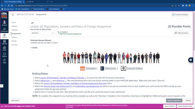 Lesson 10 Assignment Overview