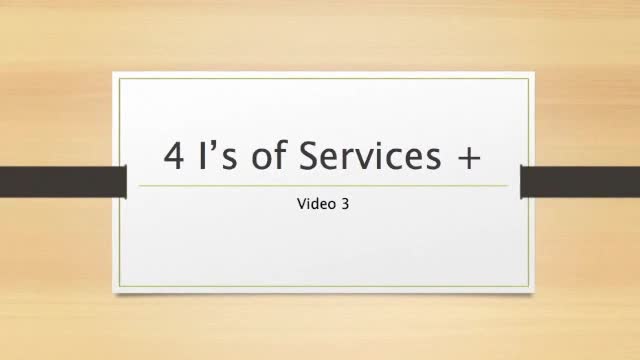 4 I's of Services
