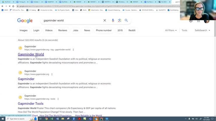 Gapminder World and Finding Correlations