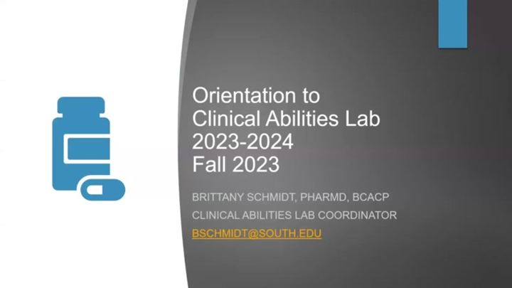 PPR 6690: Clinical Abilities Lab II - Orientation to CAL