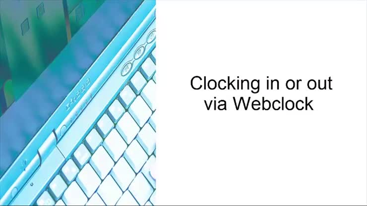 Clocking in or out via Webclock