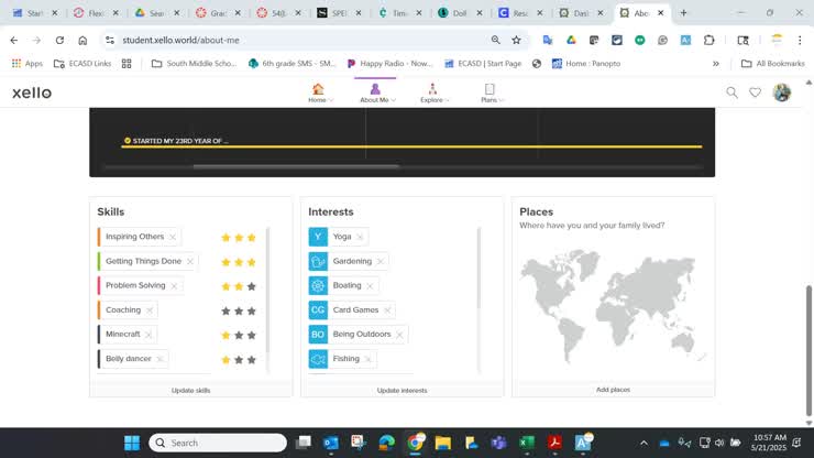 How to save 5 skills in Xello