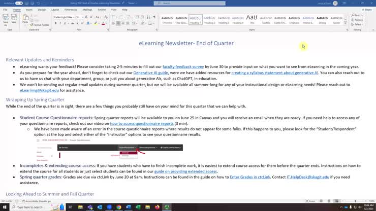 Spring 2023 EOQ eLearning Newsletter