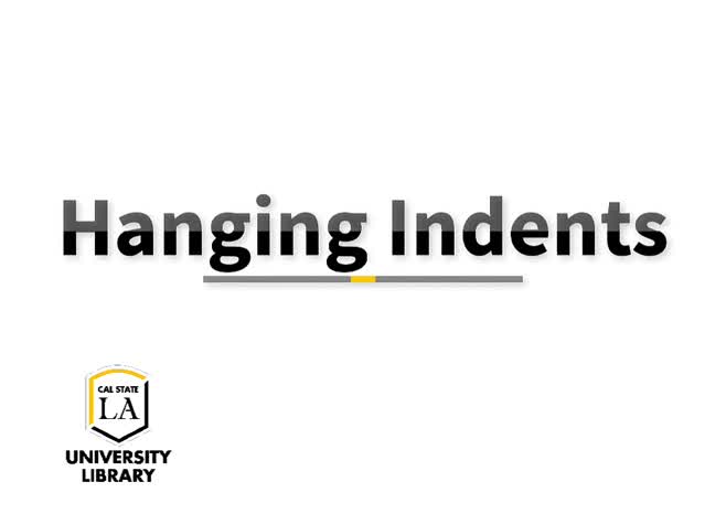 Hanging Indents