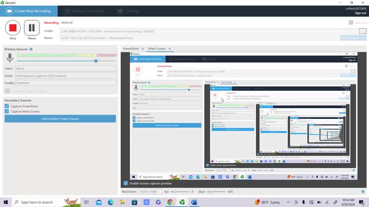 ACNT 1403 Fall 2024 Orientation - Blackboard Menu