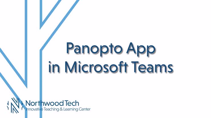 Panopto App MS Teams