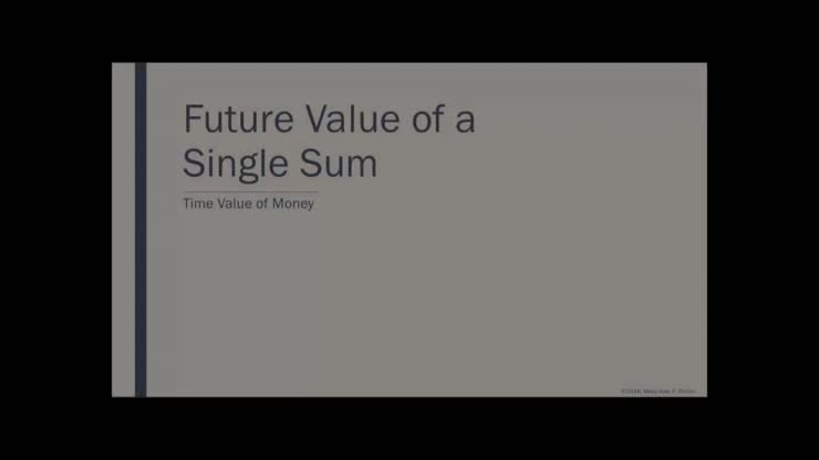 Future Value of a Single Sum