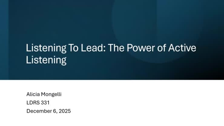 Listening to Lead: The Power of Active Listening in Leadership