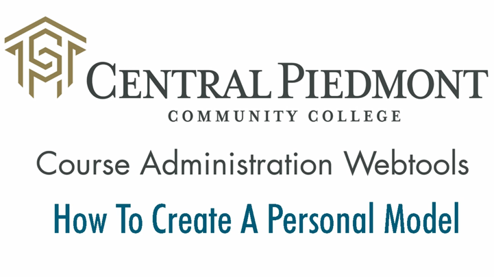 Create A Personal Model HOWTO