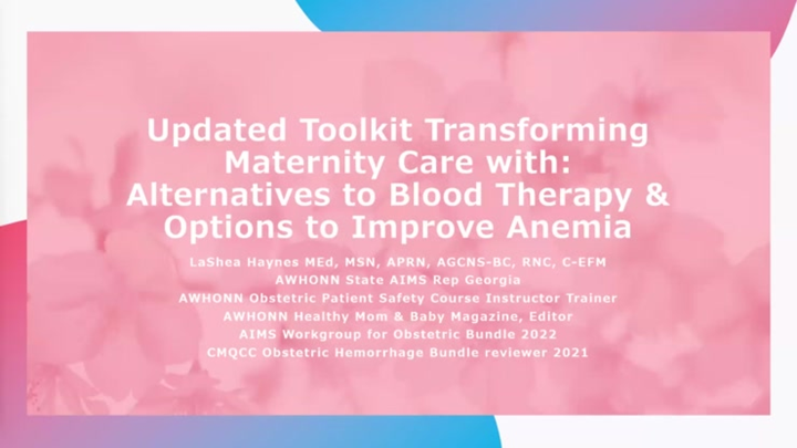 Bloodless Medicine Approaches for OB - Iowa AIM Obstetric Hemorrhage