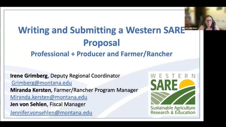 Writing and Submitting a Western SARE Proposal: Professional + Producer ...