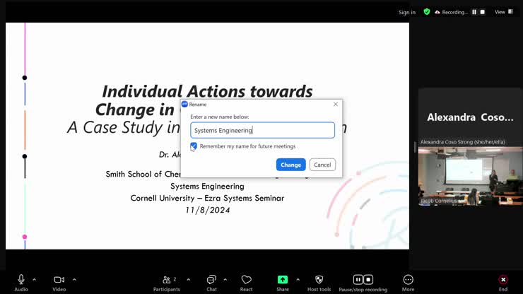 Ezra Systems Seminar on 11/8/2024: Alexandra Coso Strong