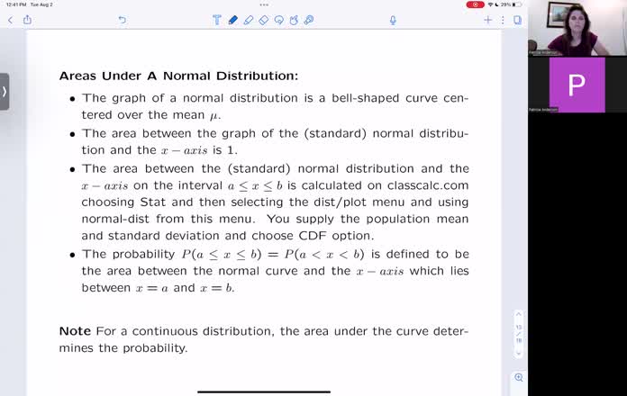 05 Calculator instructions and examples for Standard Normal Distribution