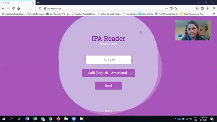 Demo of IPA reader