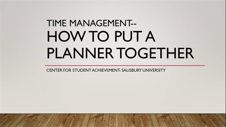 Putting a Planner Together