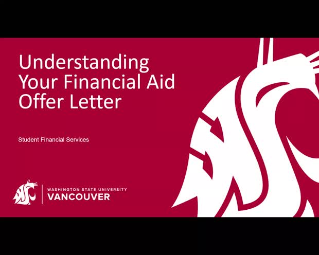 6. Understanding Your WSU Vancouver Financial Aid Offer - WASFA