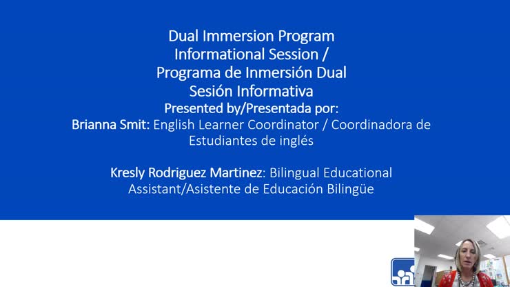 Dual Immersion Informational Session- English