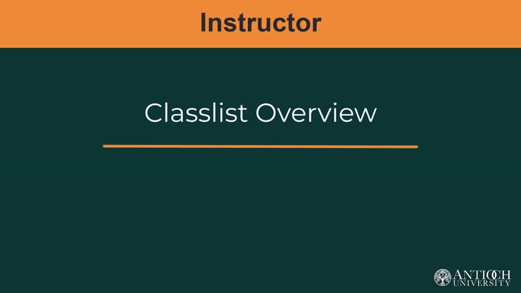 BS Faculty Classlist Overview