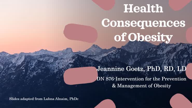 Notes-Health Consequences of Obesity PPT take 2