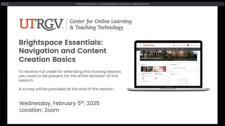 Brightspace Essentials: Navigation and Content Creation Basics (Faculty ...