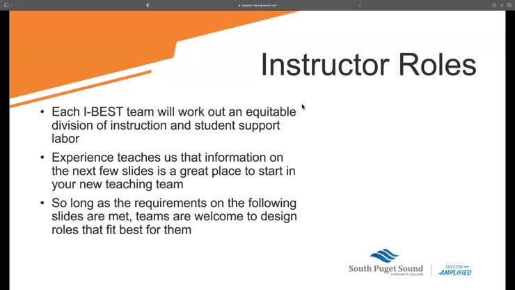 Instructor Roles & Responsibilities