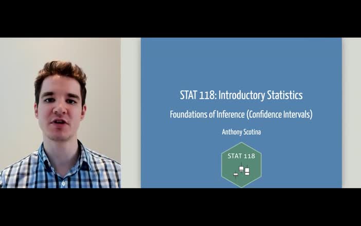 (5) Foundations of Inference (Confidence Intervals) - Introduction