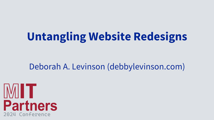 Untangling Website Redesigns - Deborah A. Levinson