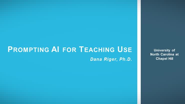 Dana Riger - Prompting AI for Teaching Use