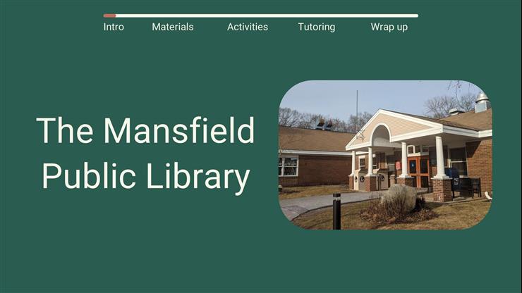 Orientation to the Mansfield Public Library: Council on Aging