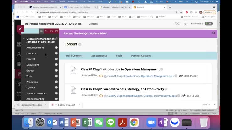 OMG 322 Quiz 3 Review