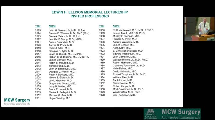 52nd Annual Edwin H Ellison Memorial Lectureship