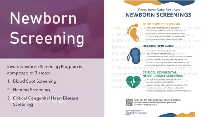 Webinar on Iowa Bloodspot Card- hosted by SHL