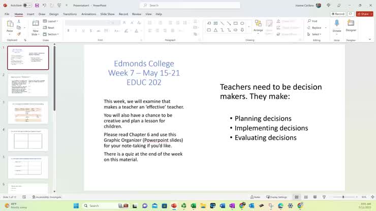 EDUC 202 Week 7: Unit 6 and Lesson Planning